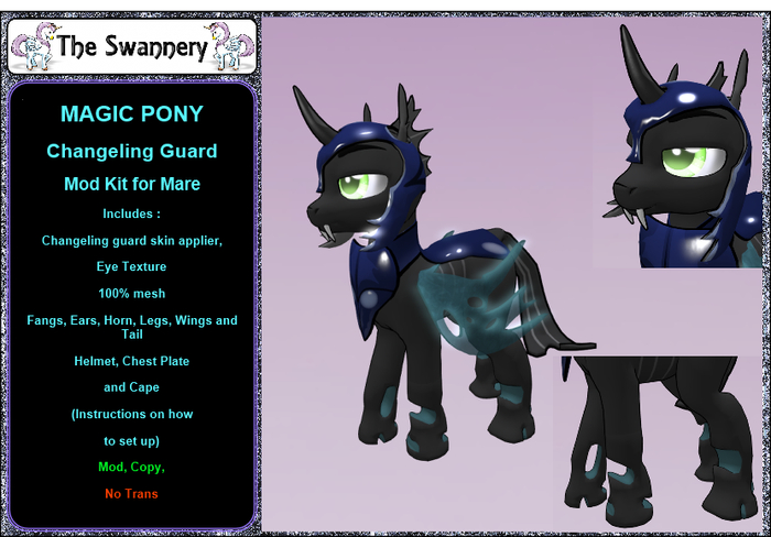 Second Life Marketplace - Magik Pony Mare - Changeling Guard - Mod kit